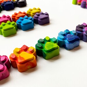 Paw Print Shaped Crayons, Puppy Birthday Party Favors, Puppy Valentine ...