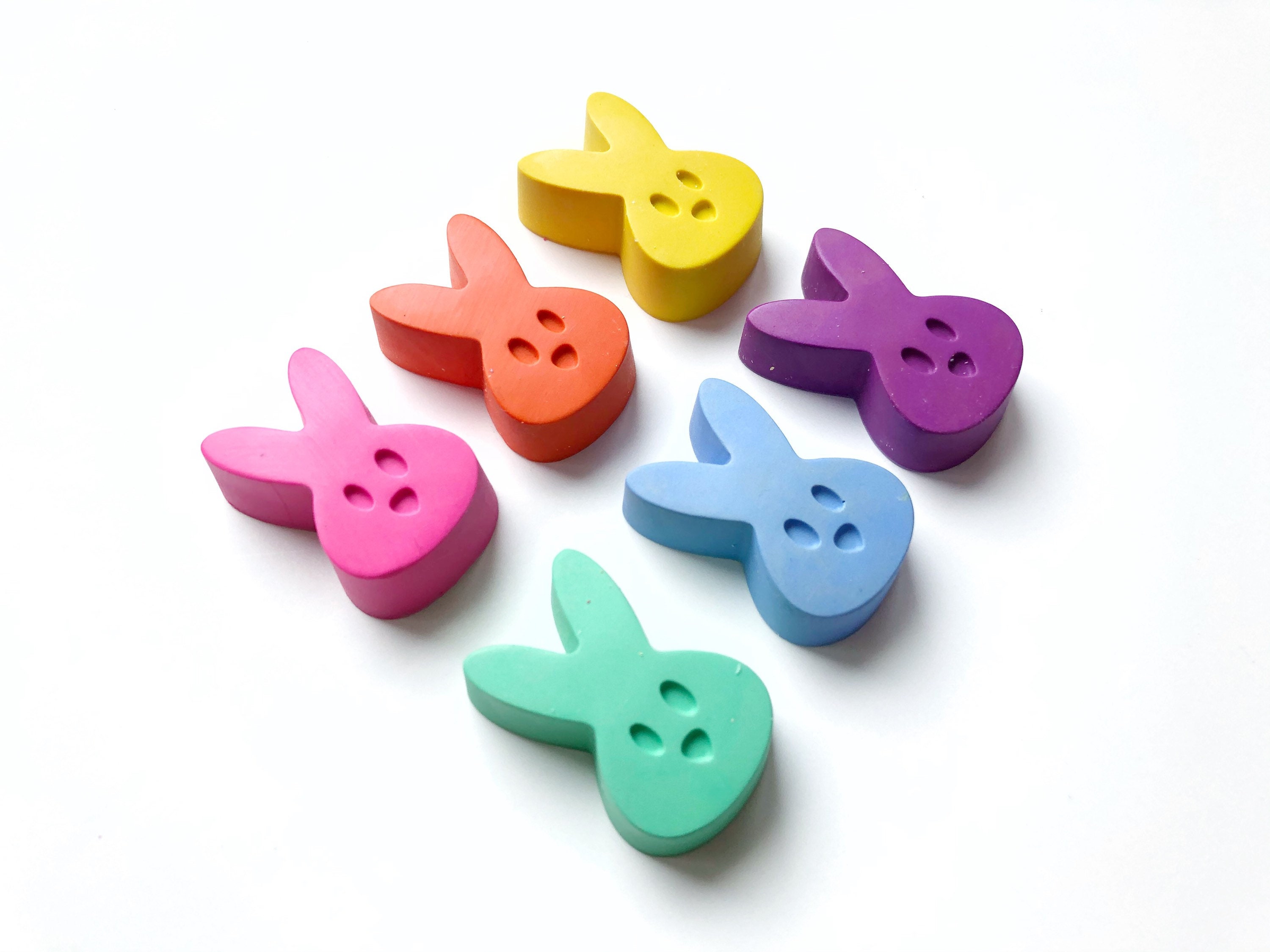 Bunny Shaped Crayons Easter Crayons Easter Basket Crayon - Etsy