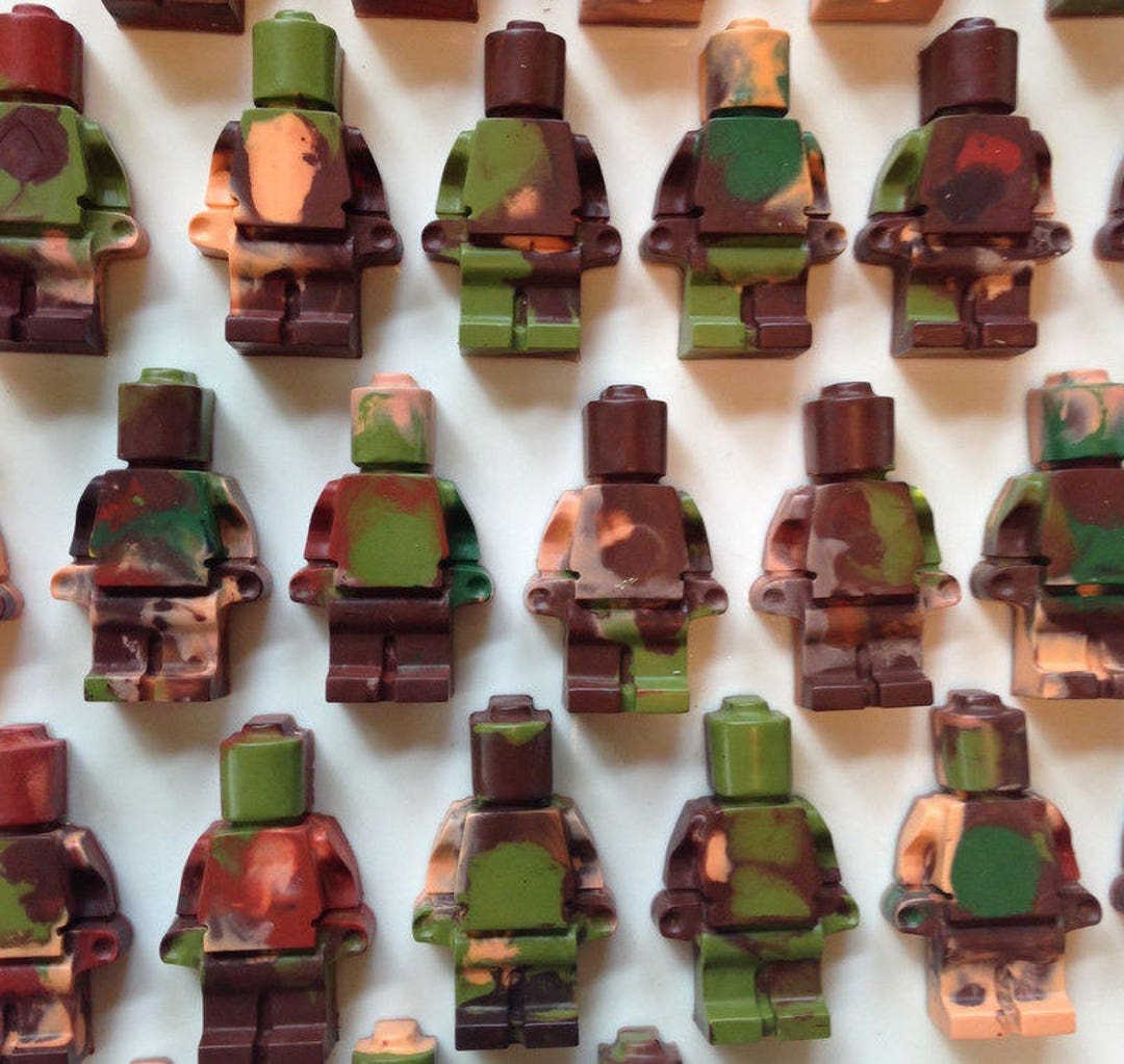 Army Figure Shaped Crayons, Camo Birthday Party Favor, Gifts for Kids ...