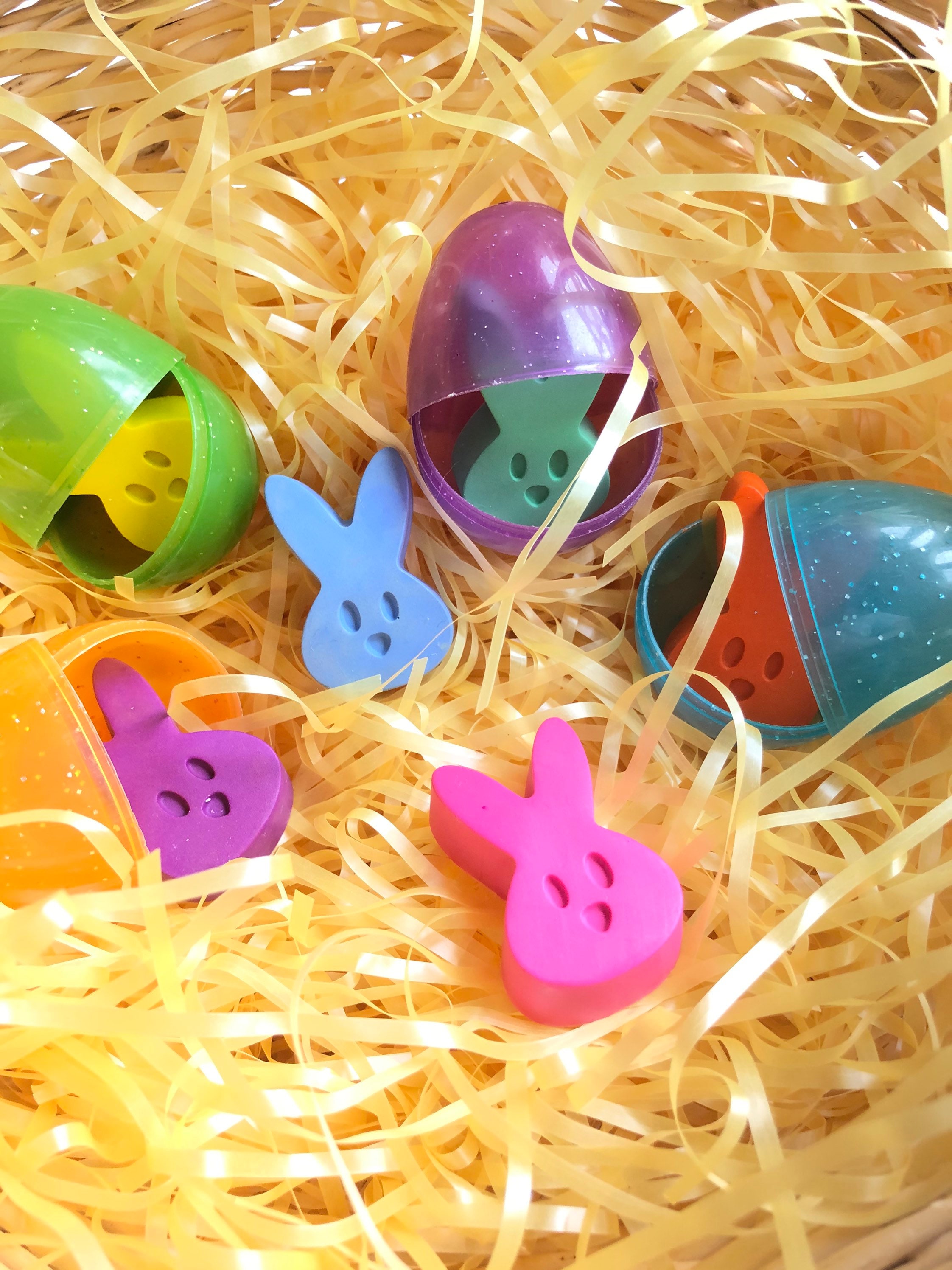 Bunny Shaped Crayons, Easter Crayons, Easter Basket Crayon, Gifts for ...
