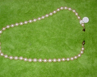 Vintage Signed Monet Pearls and Faceted Acrylic Beads Wedding Necklace ...