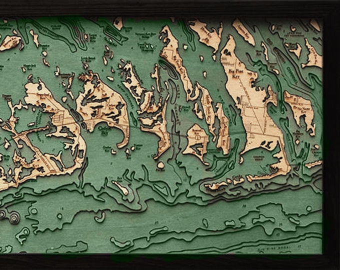 Florida Keys Map, Upper Keys Map, Wood Map , Florida Map, Laser Cut Map ...