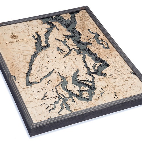 United Kingdom Wood Carved Topographic Depth Chart / Map - Etsy