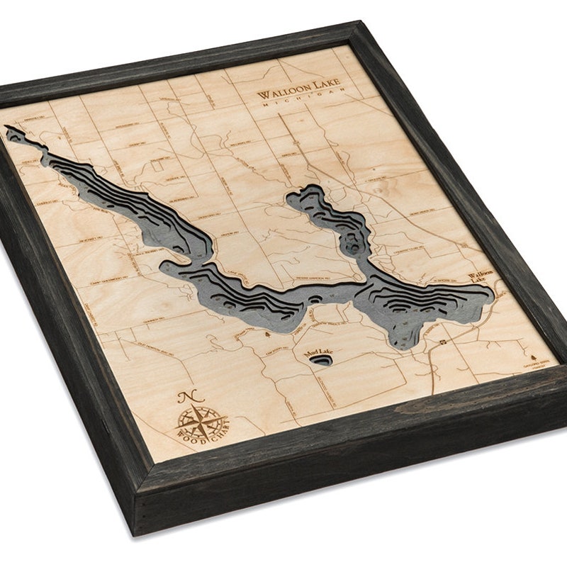 Michigan Lake Depth Wood - Etsy