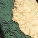 Oregon Coast Wood Carved Topographic Depth Chart / Map - Etsy