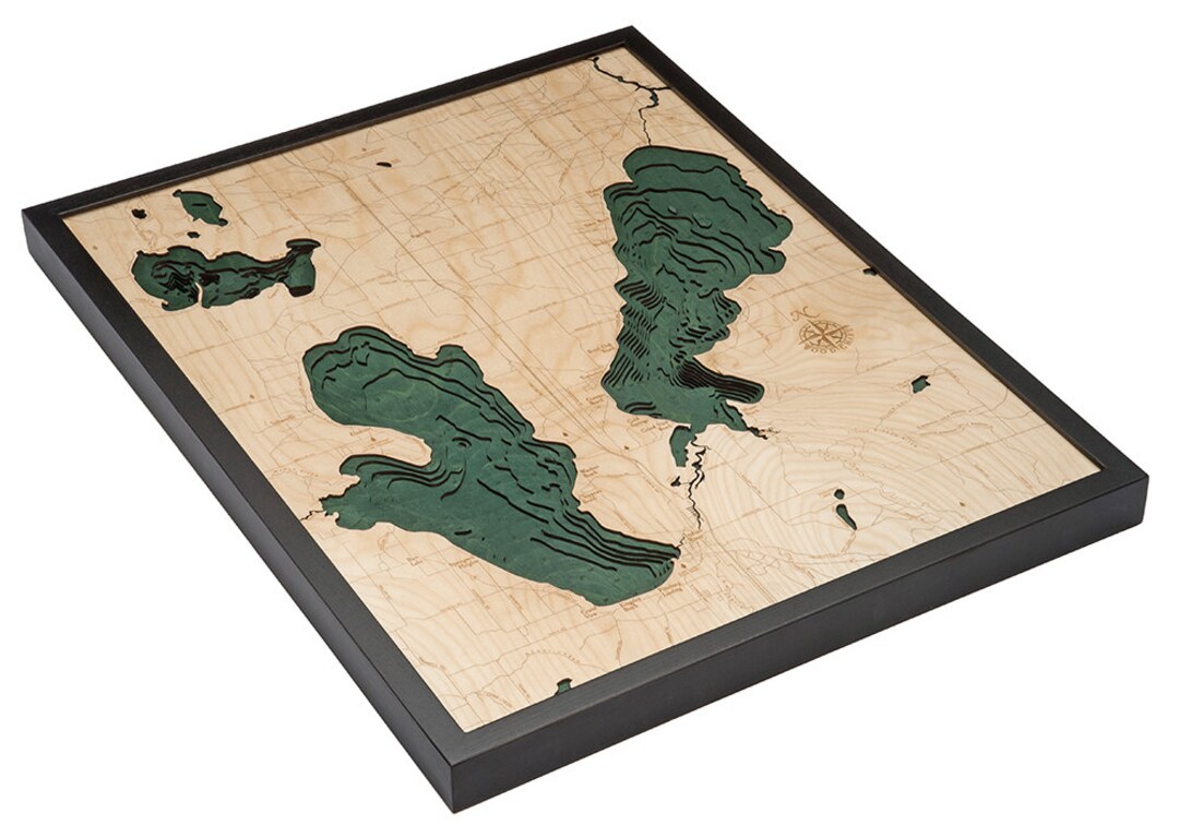 Burt & Mullet Wood Carved Topographic Depth Chart / Map - Etsy