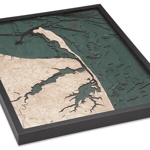 Rumson, New Jersey Wood Carved Topographic Depth Chart / Map - Etsy