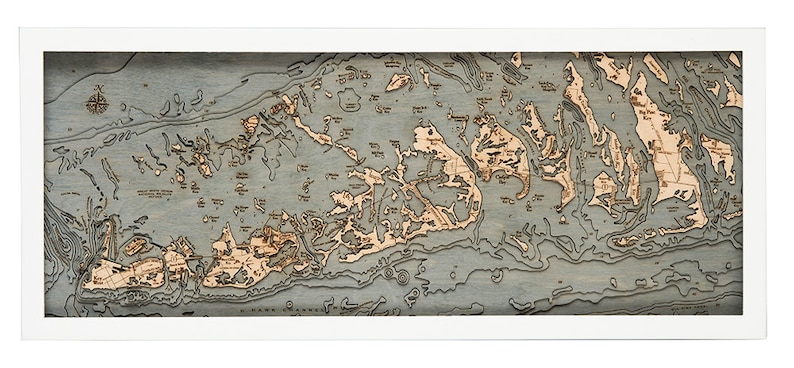 Florida Keys Wood Carved Topographic Depth Chart / Map Brown - Etsy