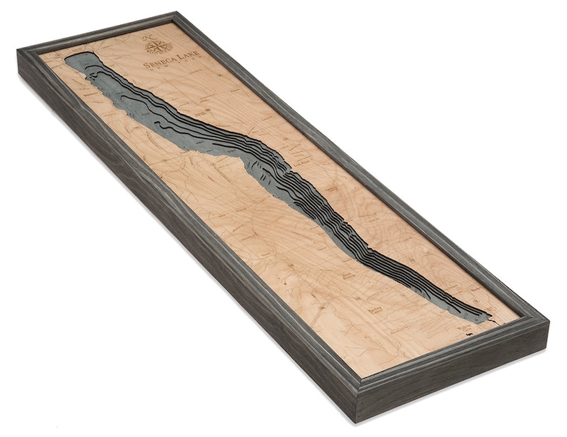 Seneca Lake Wood Carved Topographic Depth Chart / Map - Etsy