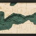 Lake Geneva, WI Wood Carved Topographic Depth Chart / Map - Etsy