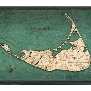 Nantucket Wooden Topographical Serving Tray - Etsy