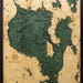 Sebago Lake Wood Carved Topographic Depth Chart / Map - Etsy