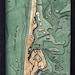 Sanibel Island Wood Carved Topographic Depth Chart / Map - Etsy