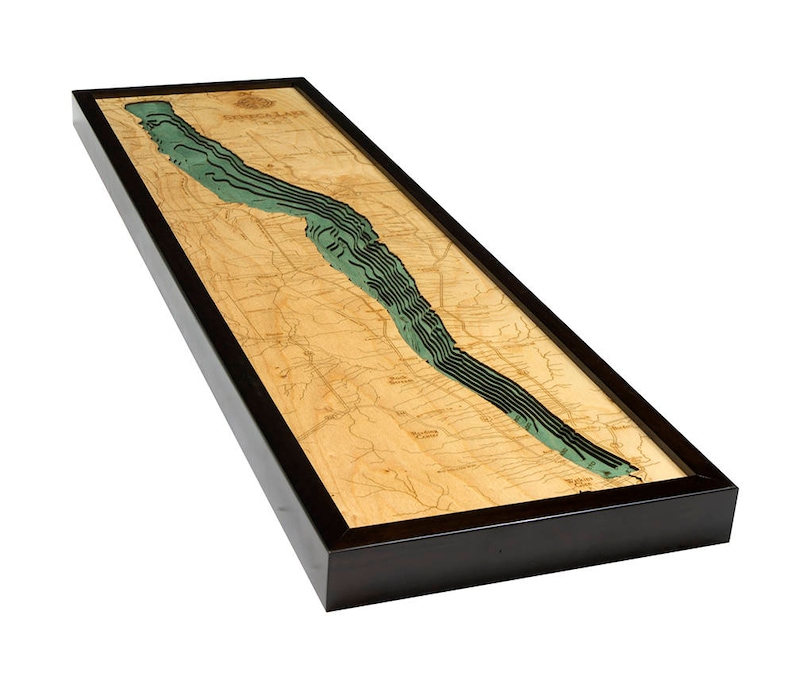 Seneca Lake Wood Carved Topographic Depth Chart / Map - Etsy