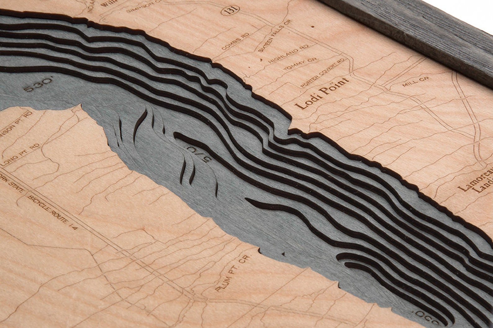 Seneca Lake Wood Carved Topographic Depth Chart / Map - Etsy