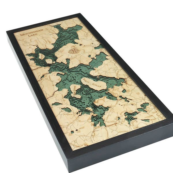 Moosehead Lake Maine Depth Chart - Etsy