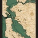 San Francisco / Bay Area Wood Carved Topographic Depth Chart / Map - Brown - Etsy