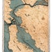 San Francisco / Bay Area Wood Carved Topographic Depth Chart / Map ...