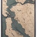 San Francisco / Bay Area Wood Carved Topographic Depth Chart / Map Brown - Etsy