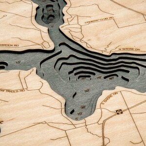 Walloon Lake, Michigan Wood Carved Topographic Depth Chart / Map - Etsy
