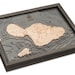 Maui Wood Carved Topographic Depth Chart / Map - Etsy