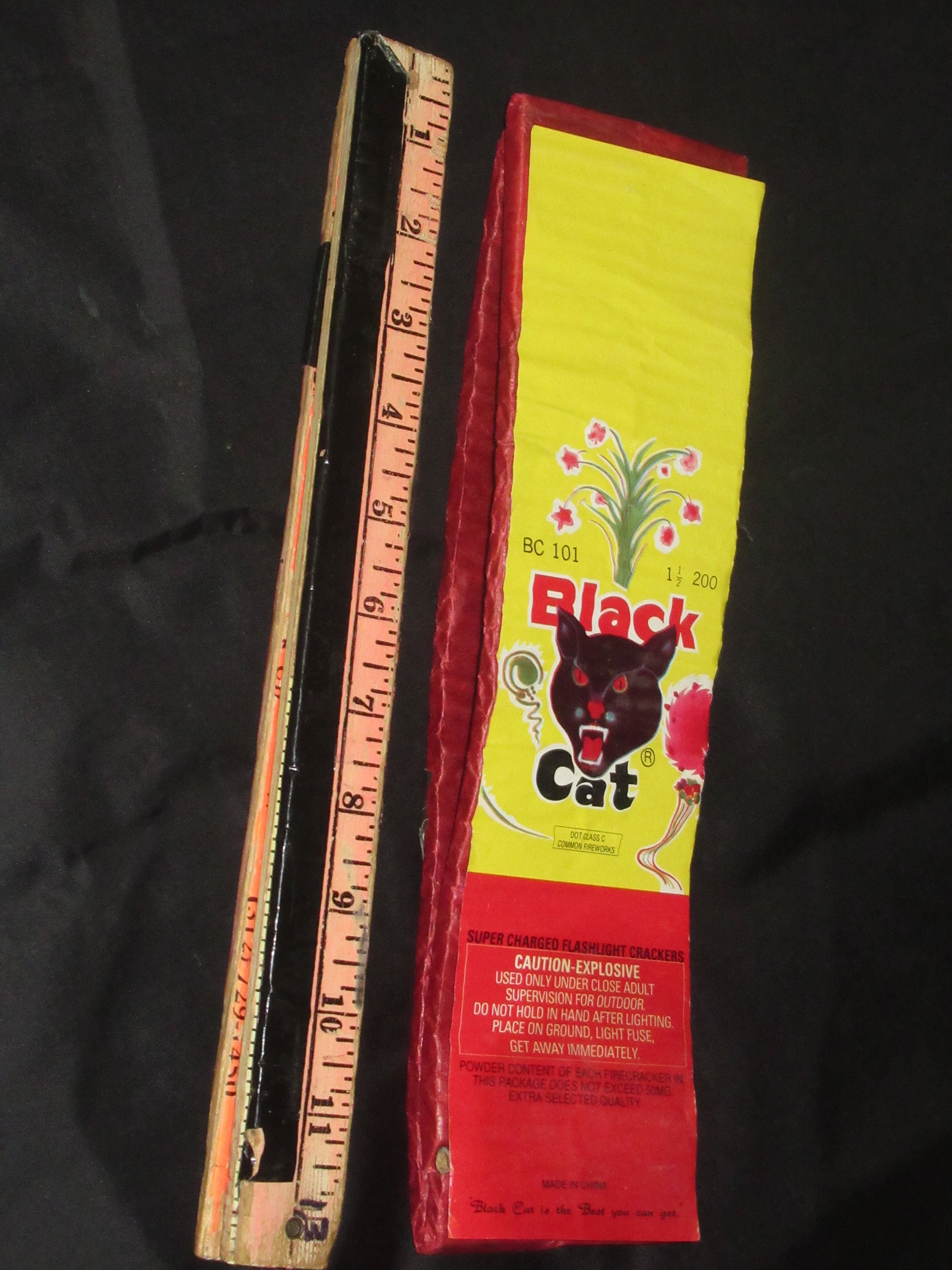 BLACK CAT Firecracker 12 LABEL 1 1/2 200 Bc 101 Vintage - Etsy