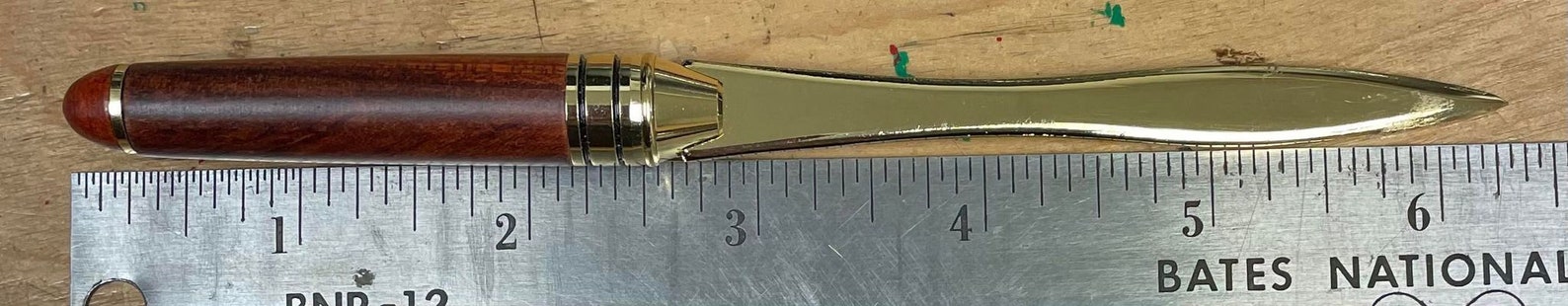 Deluxe Personalized Letter Opener Engraved Wood and Brass - Etsy