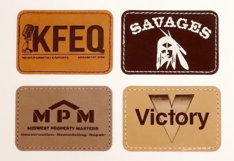 Rectangle Leatherette Patch Custom Leather Patch Single - Etsy