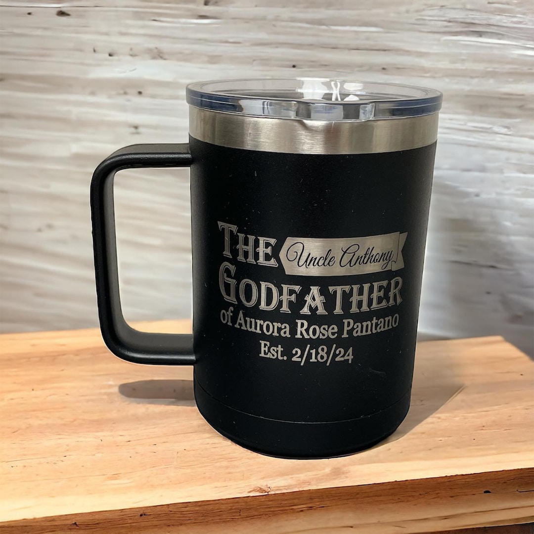 Custom Godfather Coffee Mug Set, Christening Gift Idea, Personalized ...