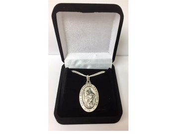 St. Christopher Medal Sterling Silver Patron Saint | Etsy