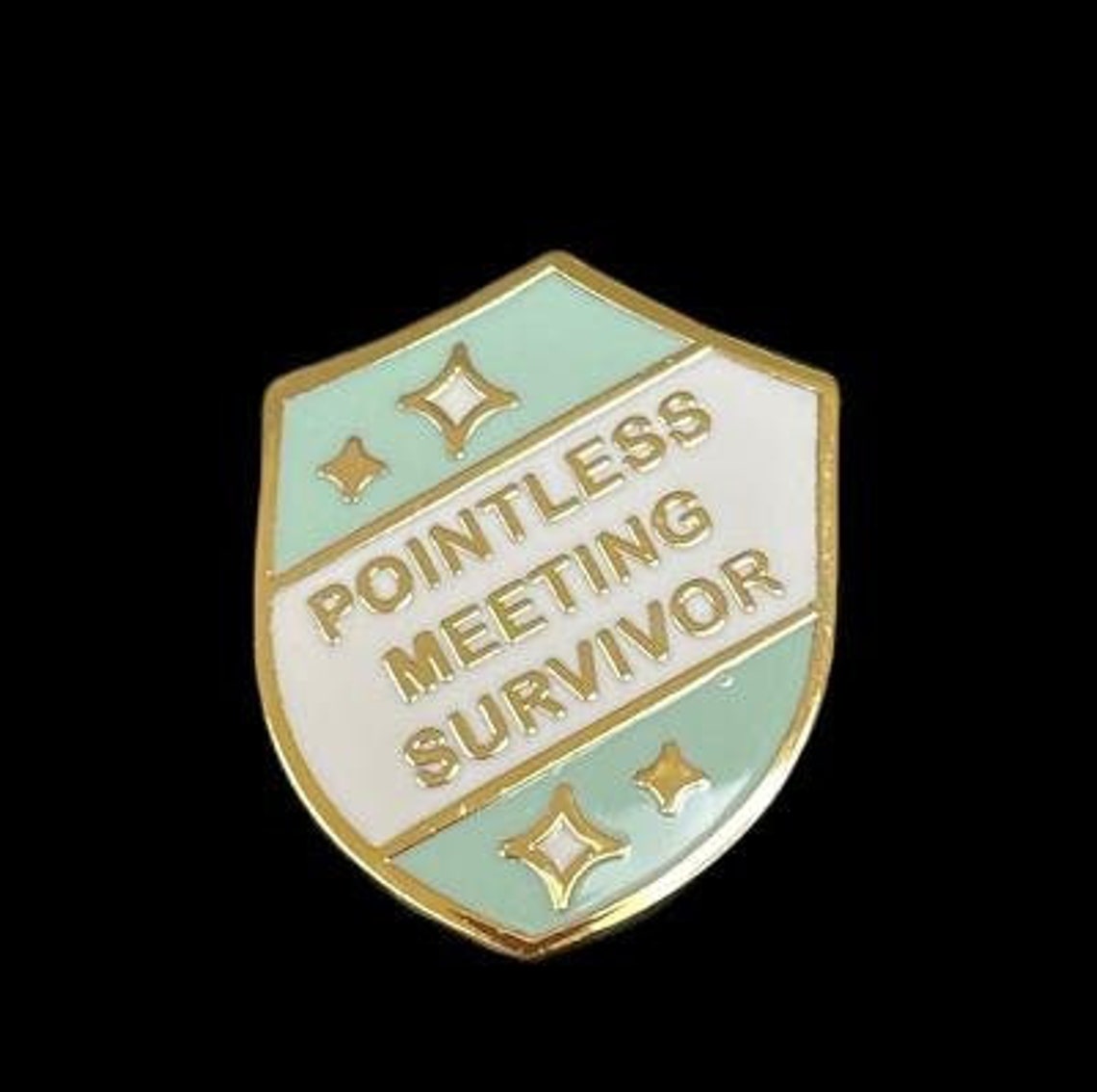 Pointless Meeting Gold Plated Lapel Pin Gift for Zoom | Etsy