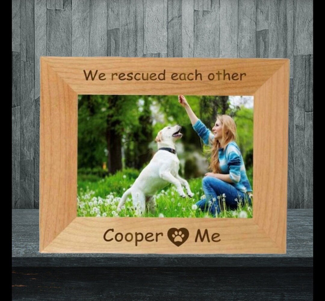 Rescue Dog Frame, Personalized Pet Frame, 5 X 7 Dog Frame - Etsy