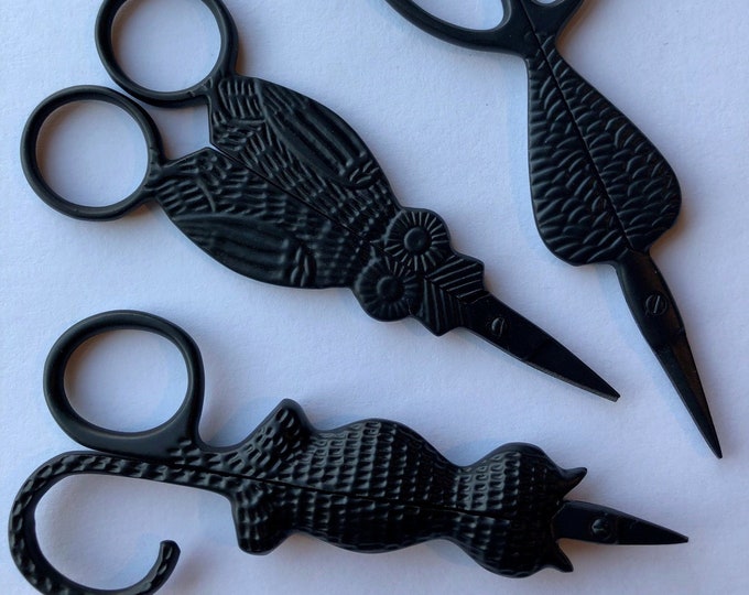 Kelmscott Designs Scissors / Cat / Owl / Mermaid, Primitive and Silver ...