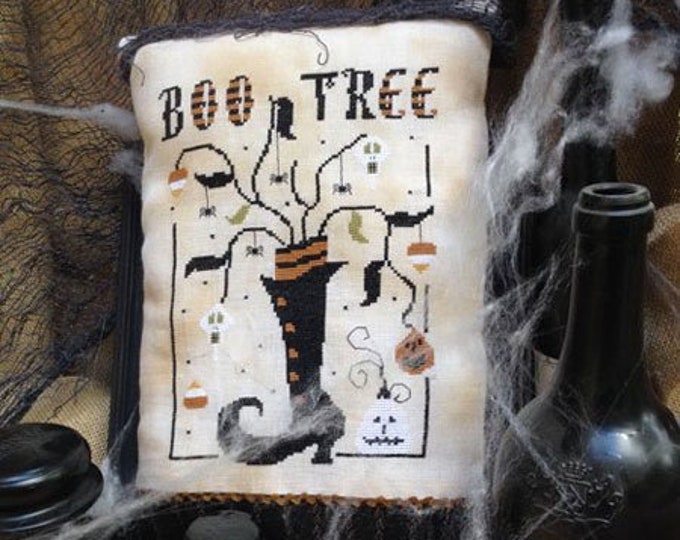 BOO Tree by the Primitive Hare / Cross Stitch Chart / Counted Cross ...