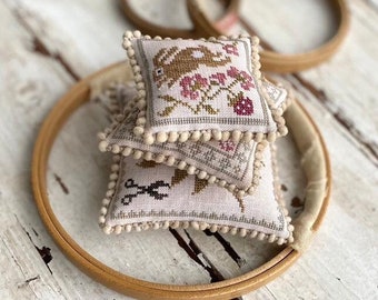 LET LOVE GROW Pinkeep / Stacy Nash Primitives / Cross Stitch Chart / Pattern Only - Etsy