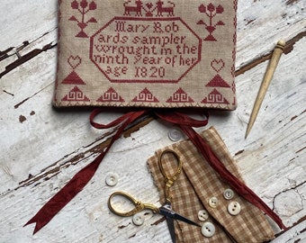 STACY NASH PRIMITIVES snippets of Mary Barres Sampler Counted Cross Stitch Pattern, Chart ...