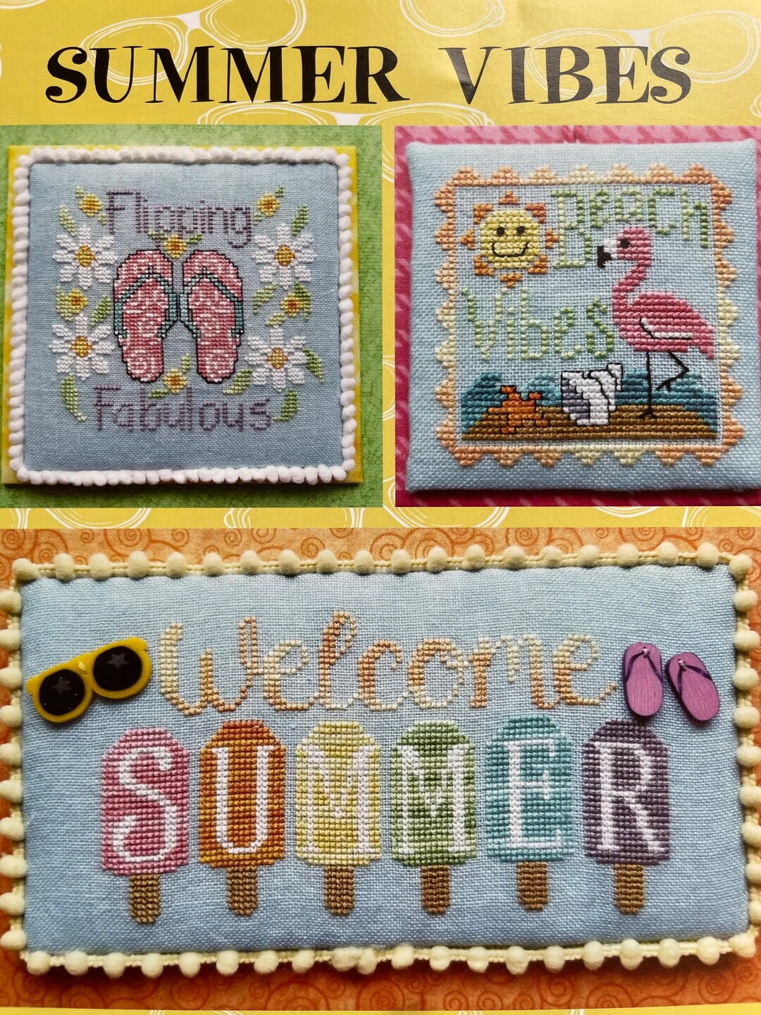 Waxing Moon Designs / SUMMER VIBES / Cross Stitch Chart / Pattern Only ...