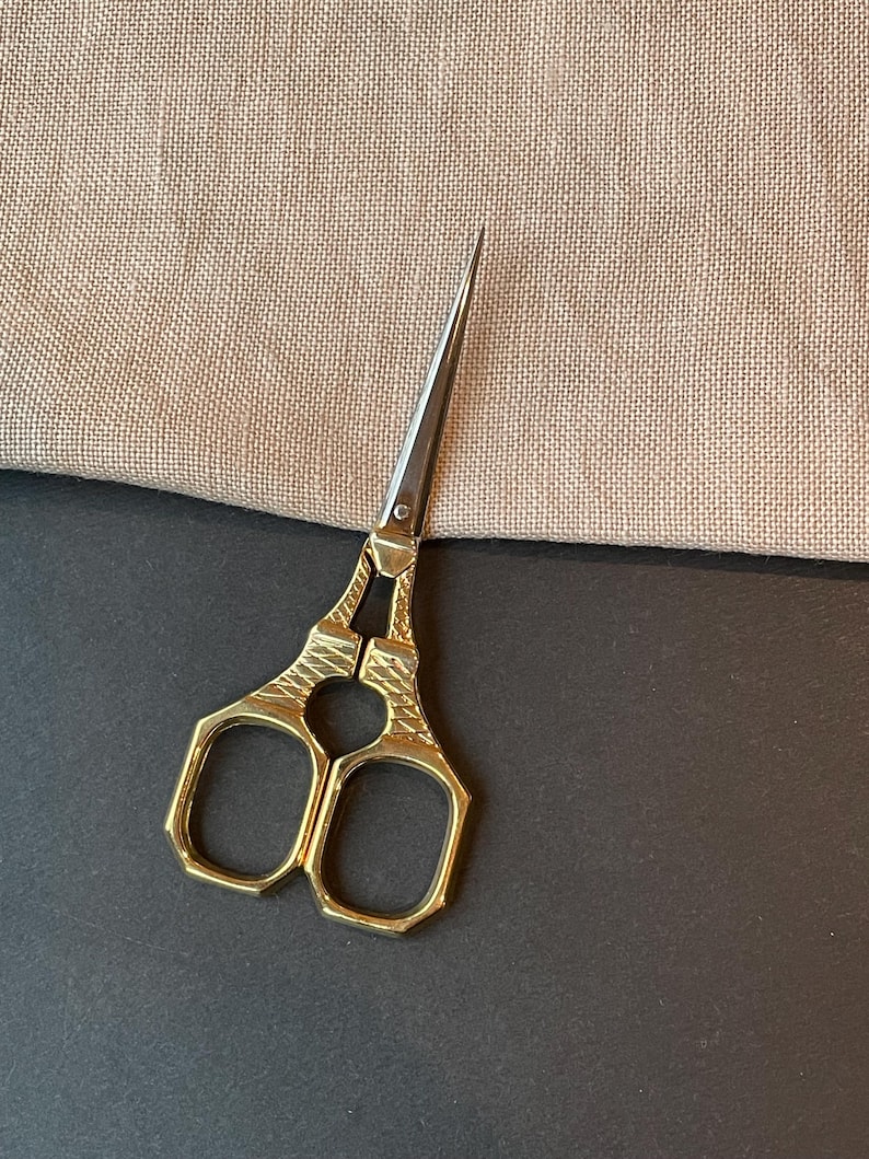 PREMAX Scissors / EIFFEL Tower Design / Gold Plated /embroidery / Cross ...