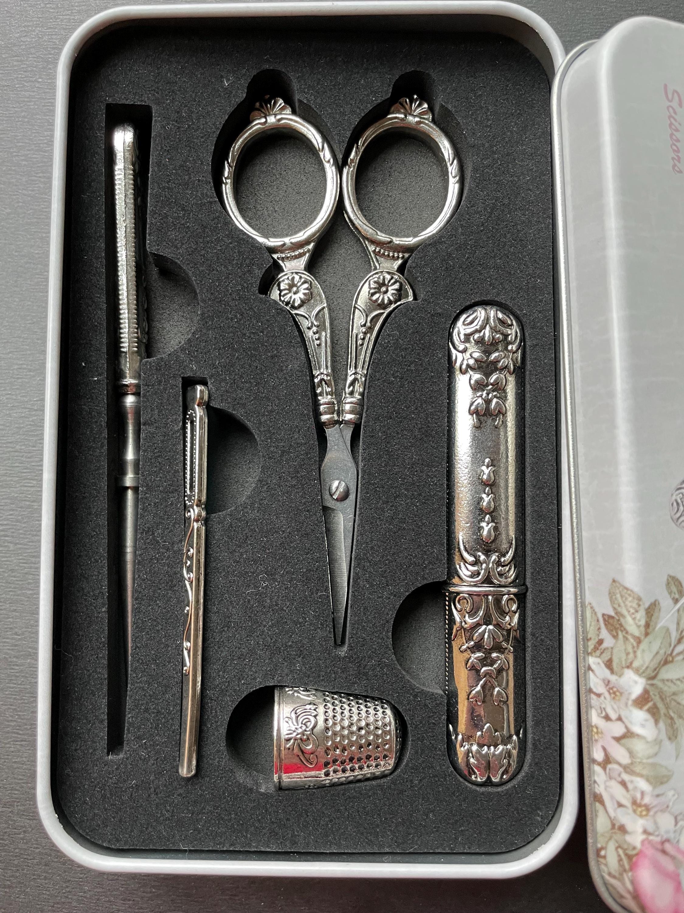 Scissors GIFT BOX Set in a Floral Tin. - Etsy