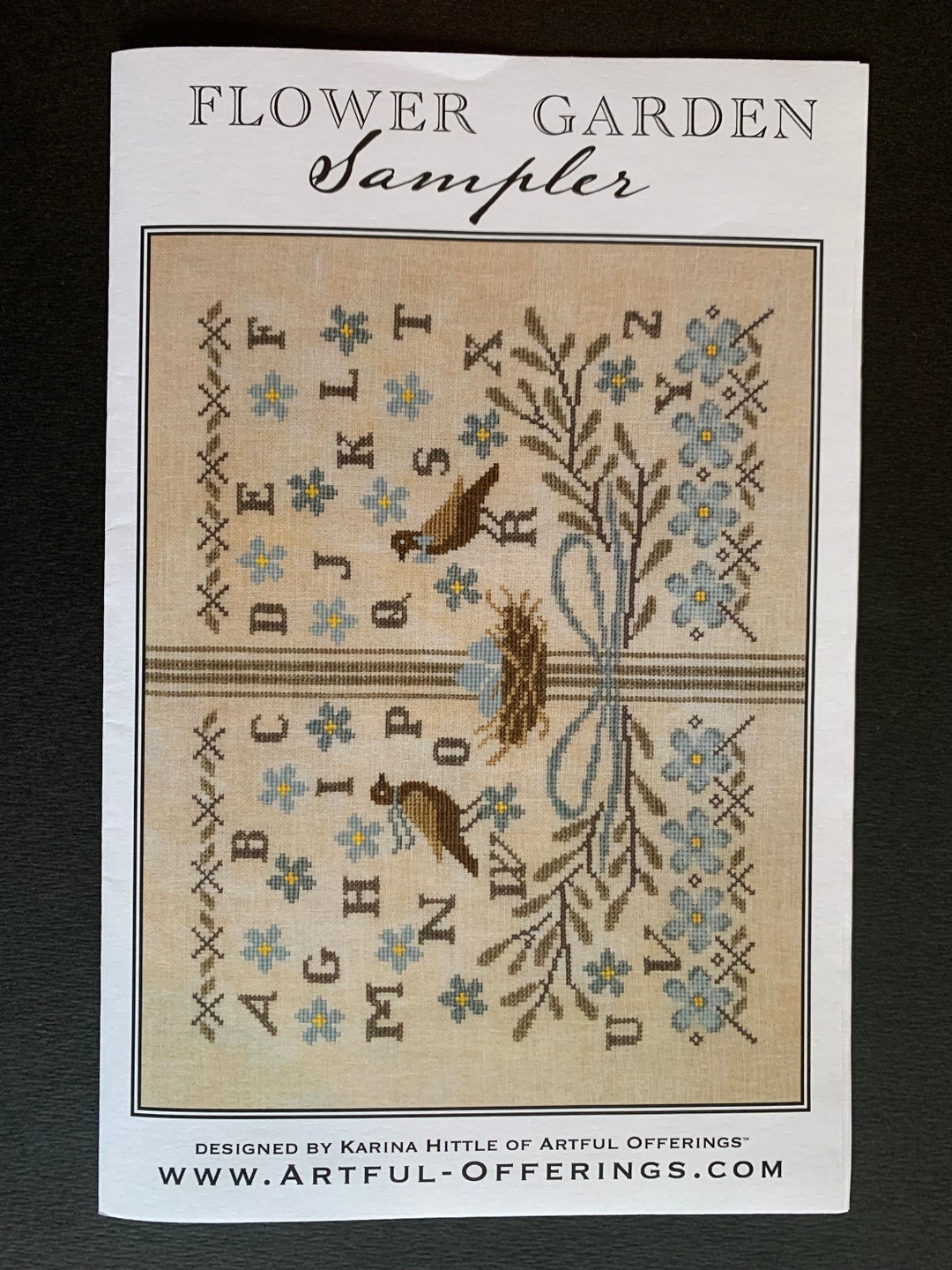 FLOWER GARDEN SAMPLER/ Artful Offerings / Cross Stitch Chart / Pattern ...