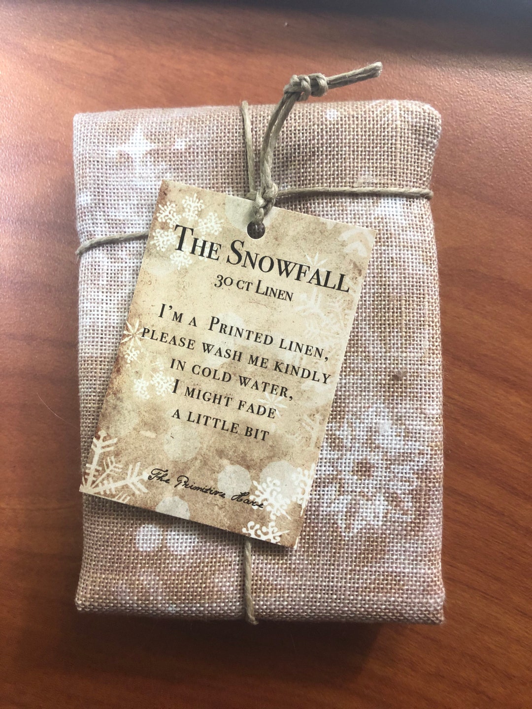 The Snowfall Printed Linen by the Primitive Hare / 30 or 40 Ct / Cross ...