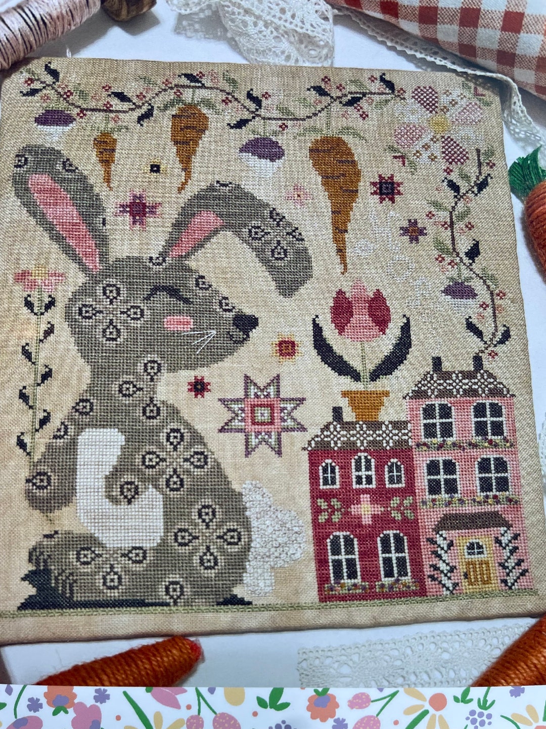 ROXIE Rabbit / Quaint Rose Needlearts / Cross Stitch Chart - Etsy