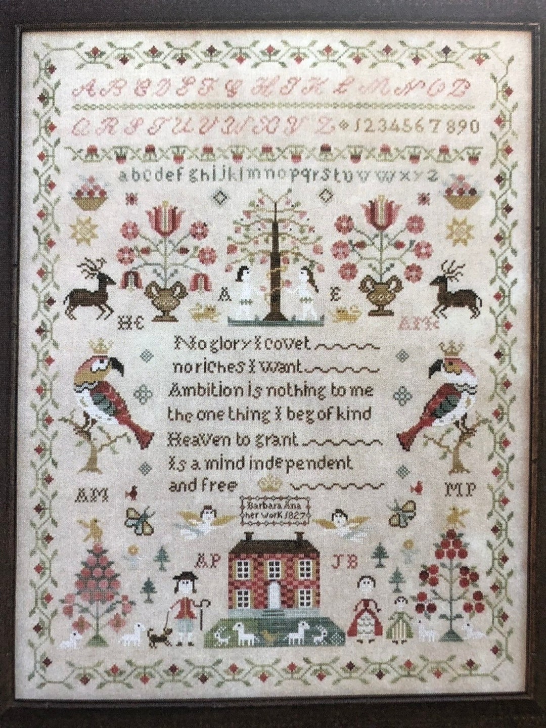 SNOOTY PARROT SAMPLER / Barbara Ana Designs / Stitch Chart / Pattern ...