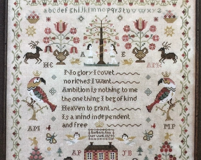 SNOOTY PARROT SAMPLER / Barbara Ana Designs / Stitch Chart / | Etsy