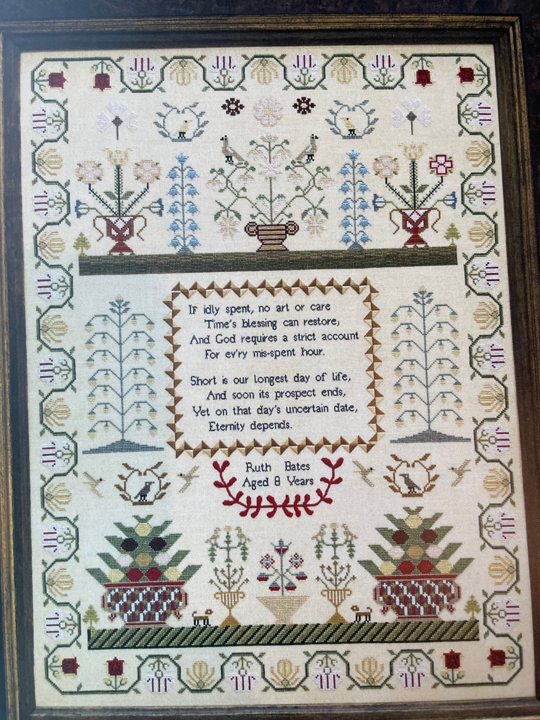 RUTH BATES 1823 / Hands Across the Sea Samplers / Cross Stitch Chart ...