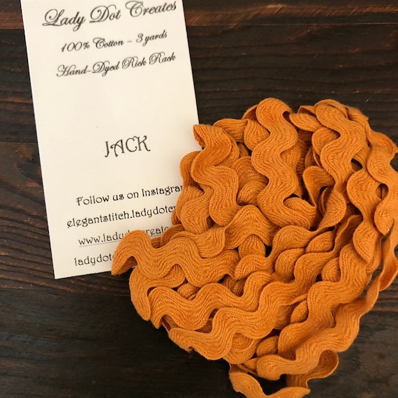 Lady Dot Creates/ JACK / Hand Dyed Cotton Rick Rack / | Etsy