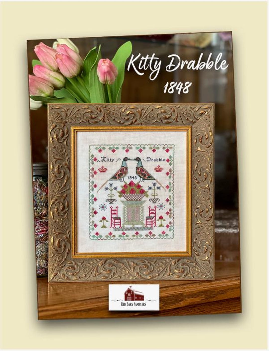 KITTY DRABBLE / Red Barn Samplers / Sampler / Cross Stitch - Etsy