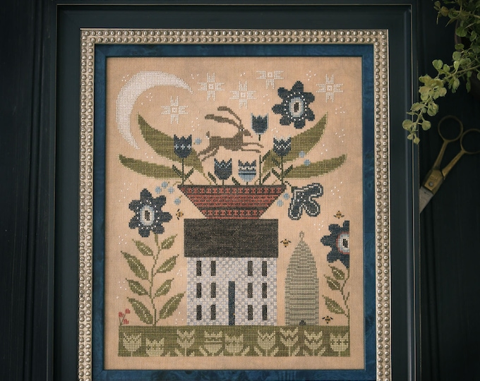 Plum Street Samplers Summer Moon Cross Stitch Pattern New Cross Stitch ...