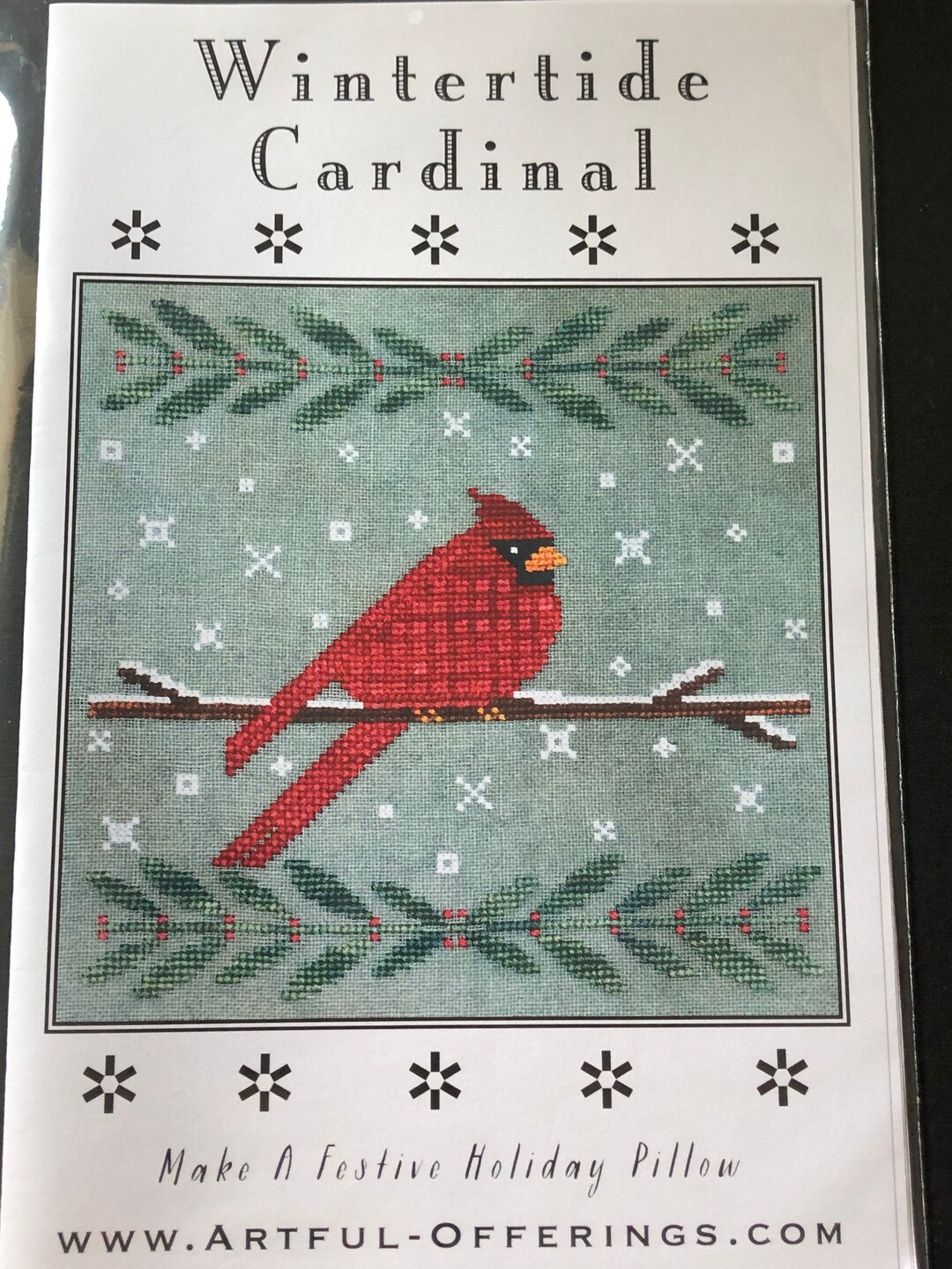 WINTERTIDE CARDINAL/ Artful Offerings / Cross Stitch Chart / Counted ...