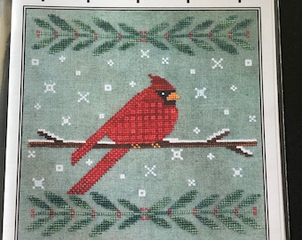 Wintertide Cardinal Cross Stitch Pattern Artful Offerings - Etsy